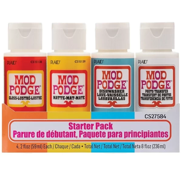 Plaid Mod Podge Starter Pack 4 x 2fl oz Pack - The Craft Cabin